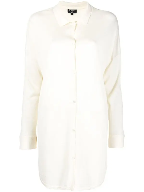 N.peal Longline Silk-cashmere Blend Shirt