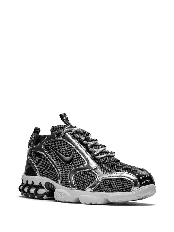 Nike X Stüssy Air Zoom Spiridon Caged Pure Platinum Sneakers