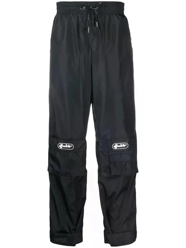Off-White Logo Patch Track Pants - Black