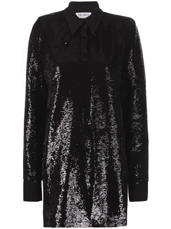 Attico Sequin-embellished Mini Dress