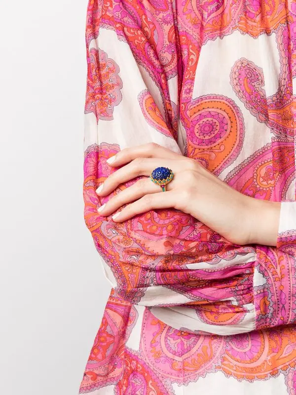 AKANSHA SETHI Lapis Flower Ring