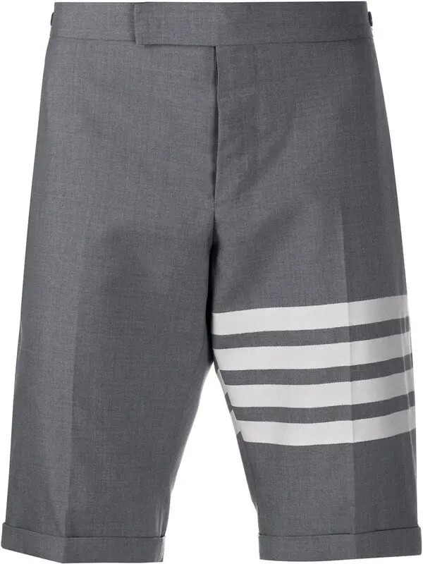 Thom Browne 4-bar Plain Weave Low Rise Shorts - Grey