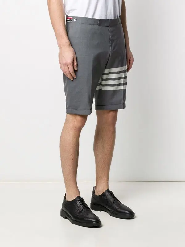 Thom Browne 4-bar Plain Weave Low Rise Shorts - Grey