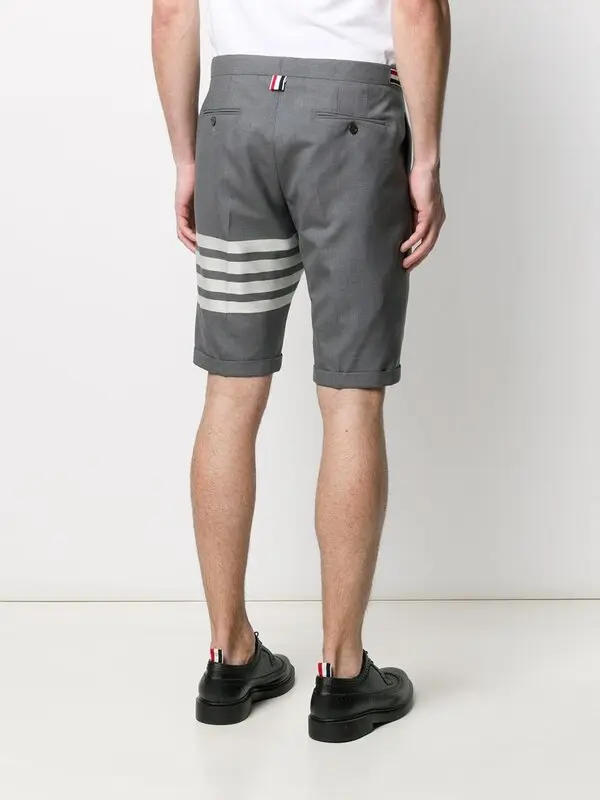 Thom Browne 4-bar Plain Weave Low Rise Shorts - Grey
