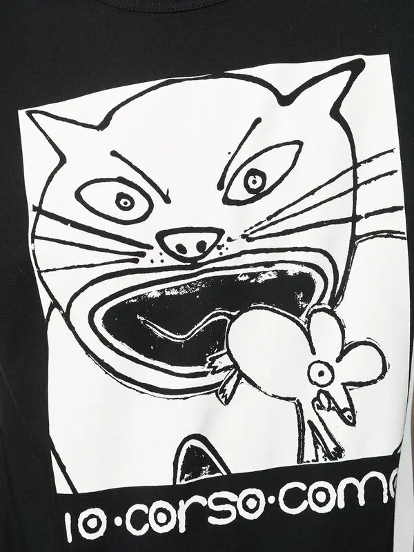 10 CORSO COMO Cat-print Cotton T-shirt