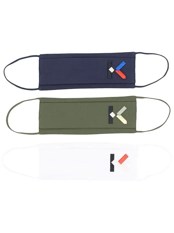 Kenzo Logo-print Face Masks - Green