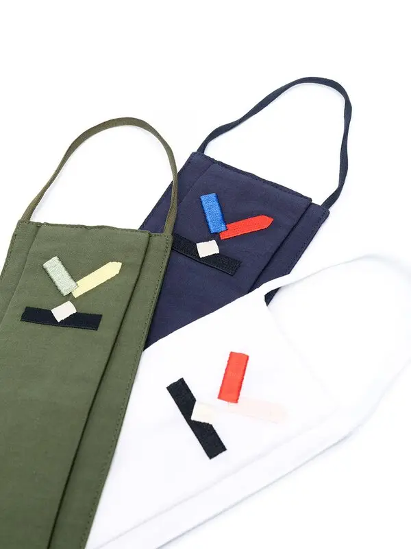 Kenzo Logo-print Face Masks - Green