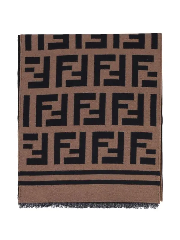 Fendi Ff Scarf - Neutrals
