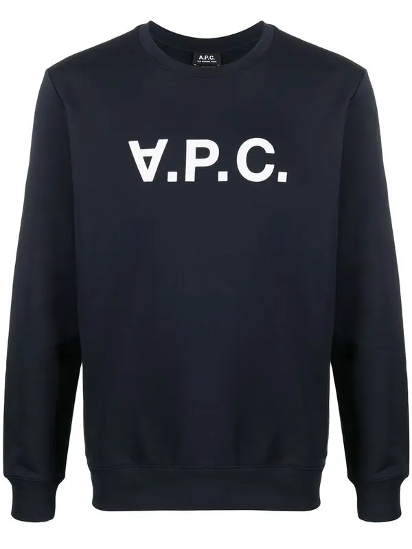 A.p.c. Logo Print Sweatshirt - Blue