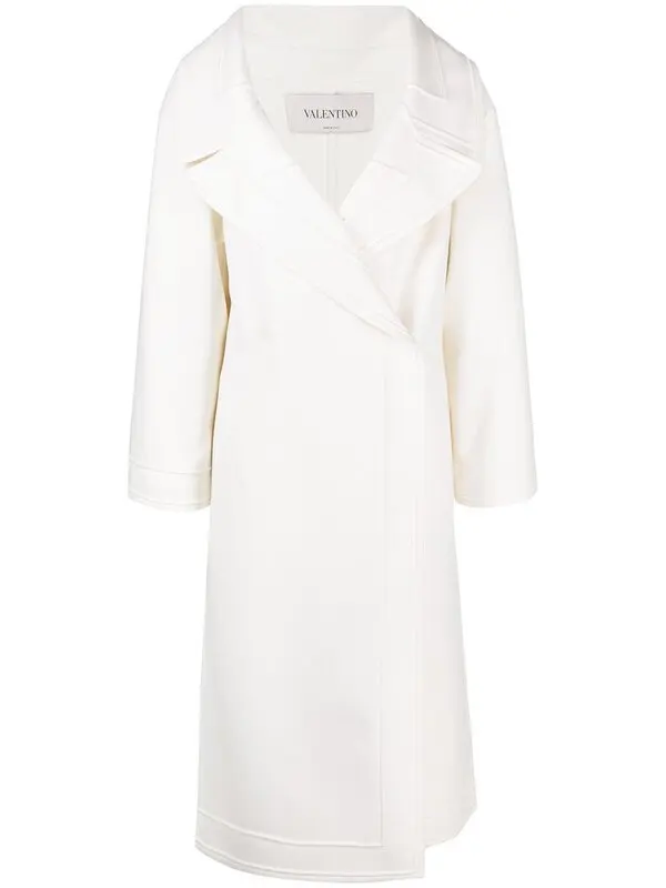 Valentino Garavani Compact Drap Wide Lapels Coat