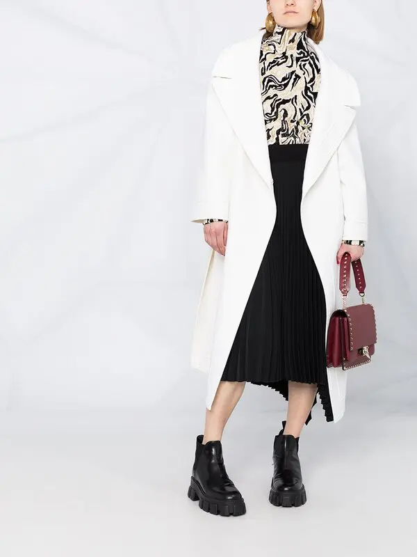 Valentino Garavani Compact Drap Wide Lapels Coat
