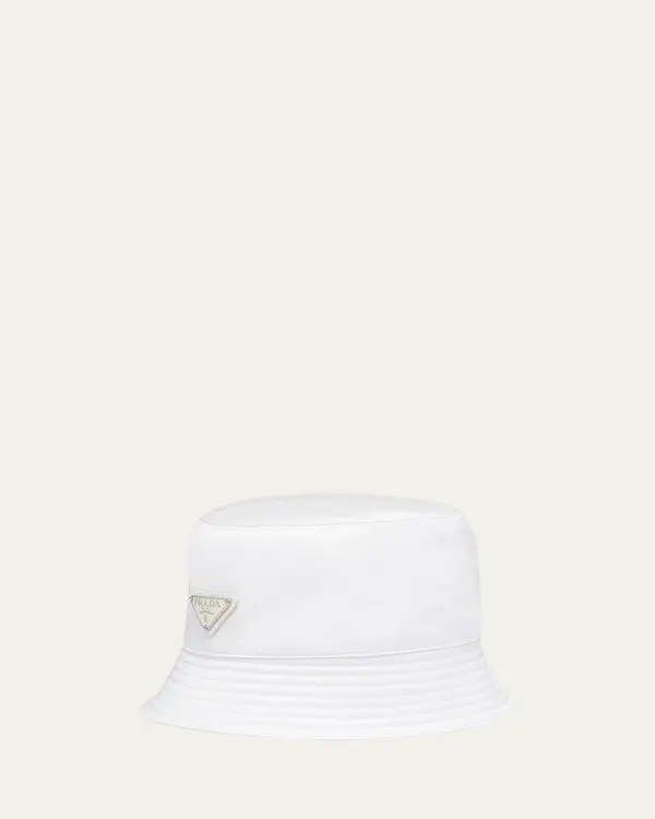 Prada Nylon Bucket Hat - Bianco