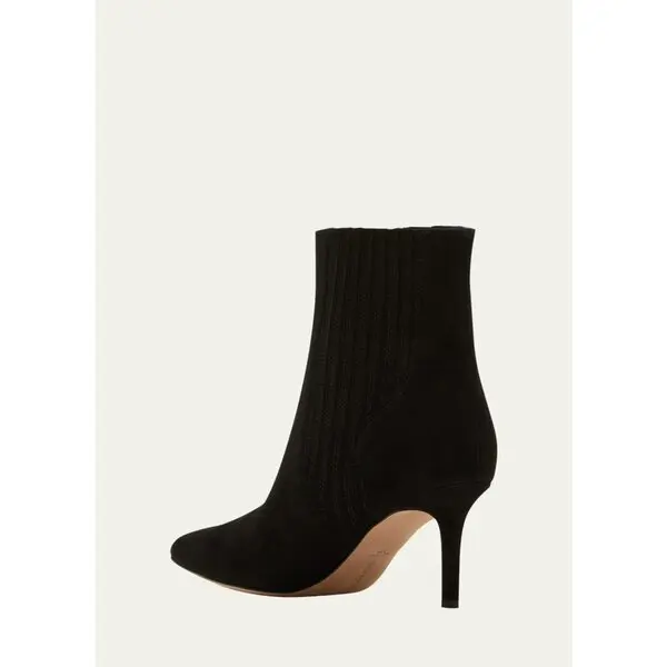 Veronica Beard Lisa Suede Ankle Booties - Espresso