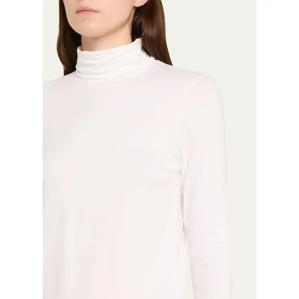 Majestic Filatures Viscose Jersey Turtleneck - Blanc