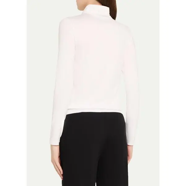 Majestic Filatures Viscose Jersey Turtleneck - Blanc