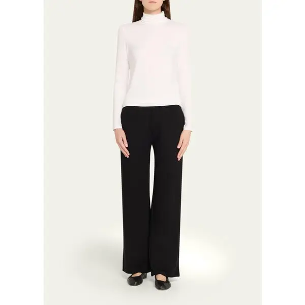 Majestic Filatures Viscose Jersey Turtleneck - Blanc