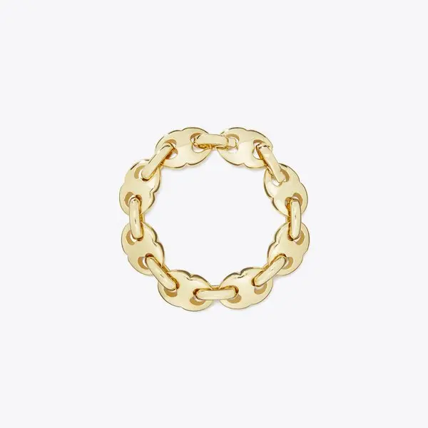 Tory Burch Gemini Link Bracelet - Light Brass