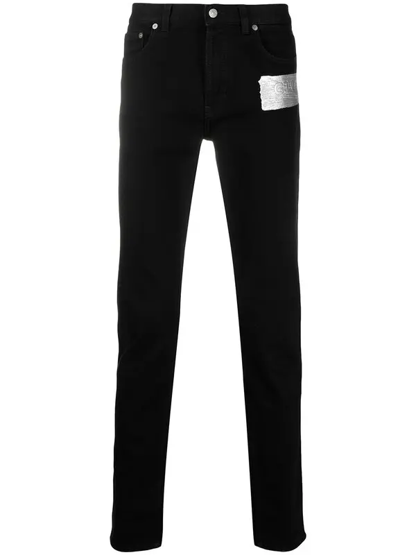 Givenchy Logo Brushstroke Slim Jeans - Black