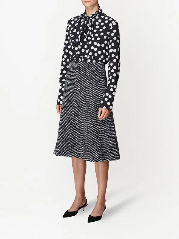 Carolina Herrera Polka-dot Pussy-bow Shirt