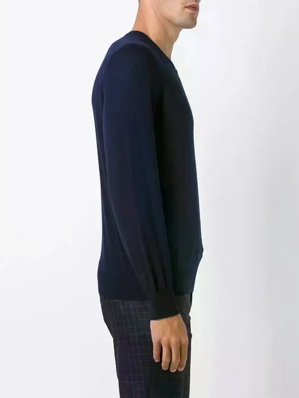 Brunello Cucinelli V-neck Long Sleeve Sweater - Blue
