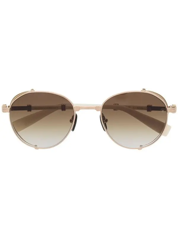 Balmain X Akoni Round Sunglasses - Gold