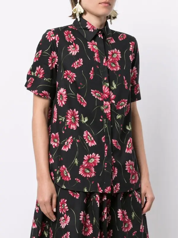 Adam Lippes Floral-print Cotton Shirt