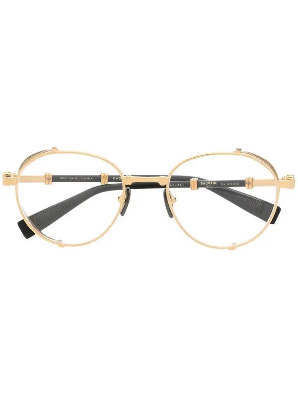 Balmain Round-frame Glasses - Gold