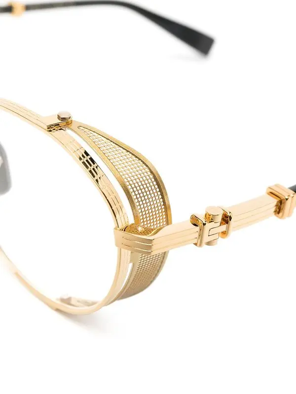 Balmain Round-frame Glasses - Gold