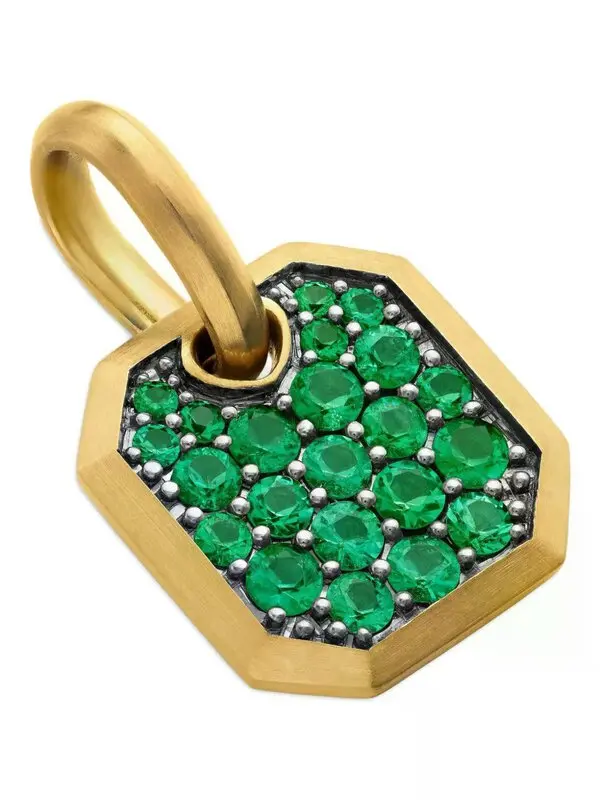 David Yurman 18kt Yellow Roman Emerald Amulet