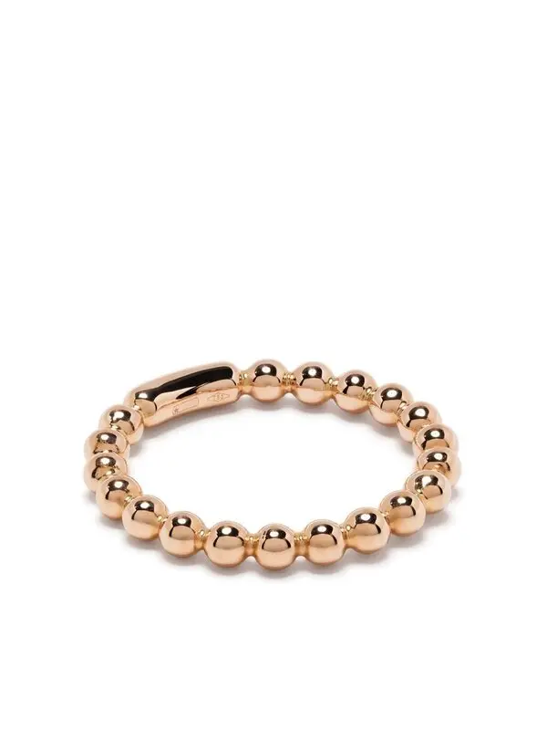 PRAGNELL 18kt Rose Gold Bohemia Bead Ring - Pink