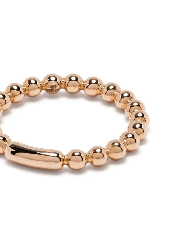 PRAGNELL 18kt Rose Gold Bohemia Bead Ring - Pink
