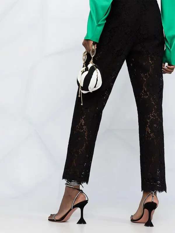Dolce & Gabbana Embroidered Straight-leg Trousers - Black