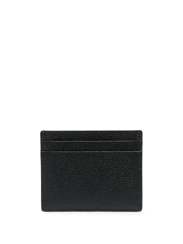 Valentino Garavani Vlogo Signature Leather Card Holder - Black