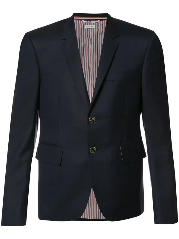 Thom Browne Super 120s Single-breasted Wool Blazer - Blue