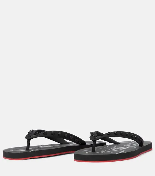Christian Louboutin Loubi Flip Thong Sandals - Black  display picture 3