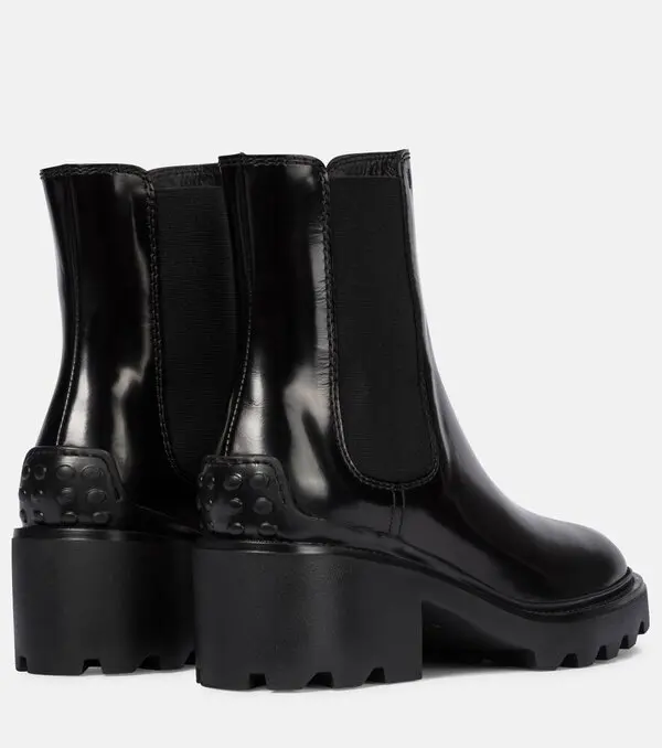 Tod'S Patent Leather Chelsea Boots In Black - 20% Off | Editorialist