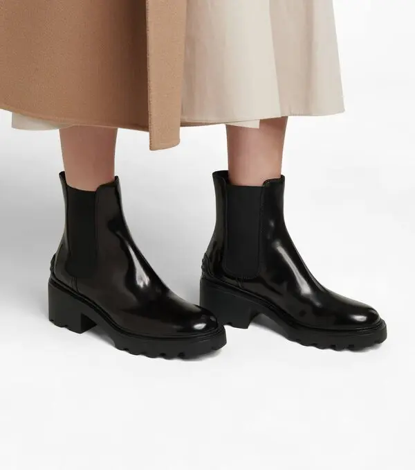 TOD'S Patent Leather Chelsea Boots