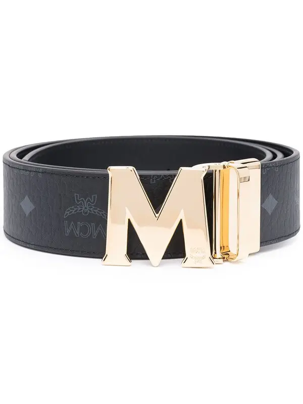 Mcm Claus Reversible Belt - Black