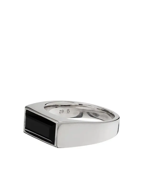 Tom Wood Peaky Onyx Ring - Silver