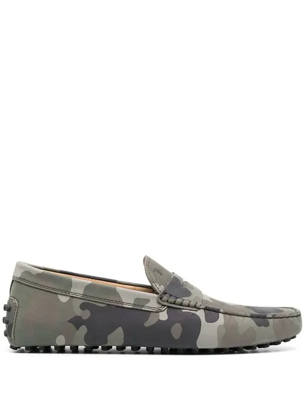 TOD'S Camouflage Pattern Driving Loafers
