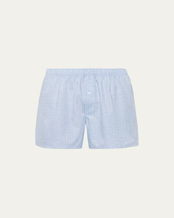 Hanro Fancy Woven Cotton Boxers - Comb Structure