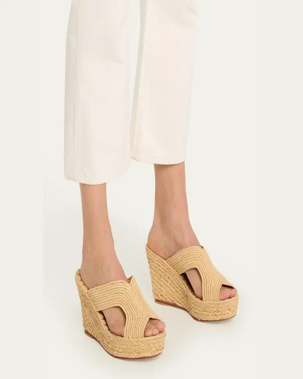 Carrie Forbes Lina Cutout Wedge Sandals