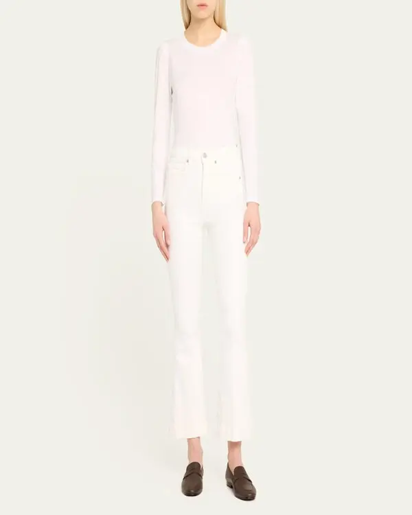 Veronica Beard Mason Long-sleeve Tee - White
