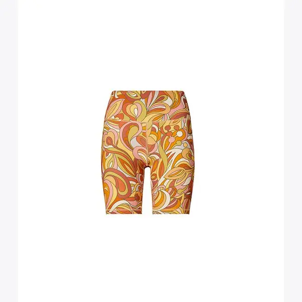 Tory Burch Printed High-rise Weightless Bike Short
