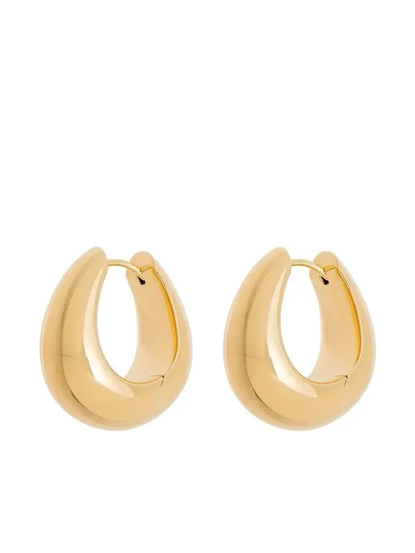 Tom Wood Ice Medium Hoop Earrings - Gold