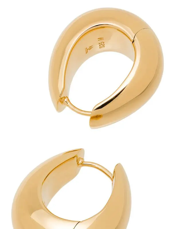 Tom Wood Ice Medium Hoop Earrings - Gold