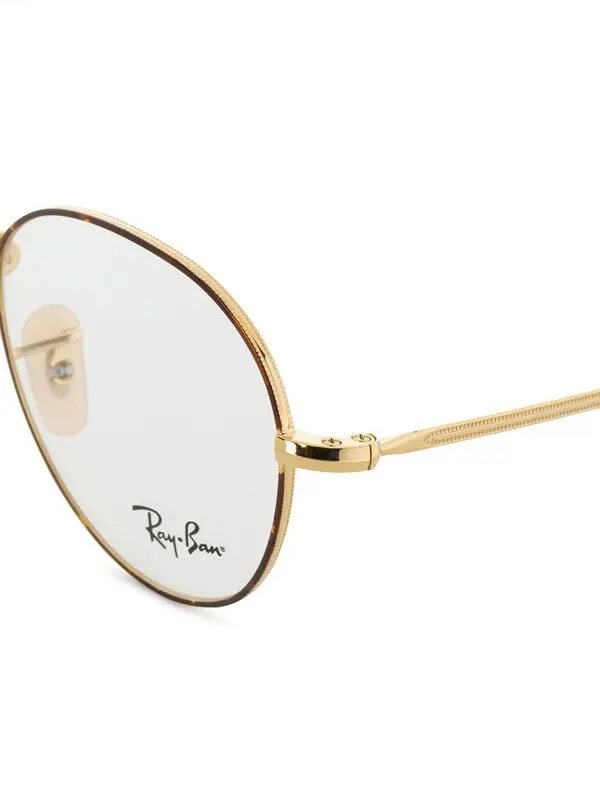 Ray-ban Two-tone Round-frame Glasses - Metallic