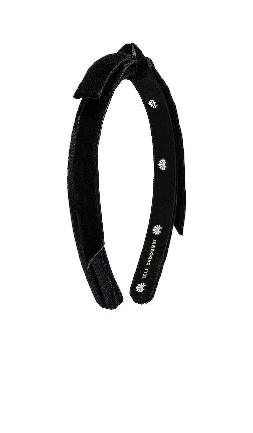 Lele Sadoughi Jet Pearl Bardot Ribbon Headband Lele Sadoughi | Accessories | Lele Sadoughi Jet Pearl Bardot  main image 4