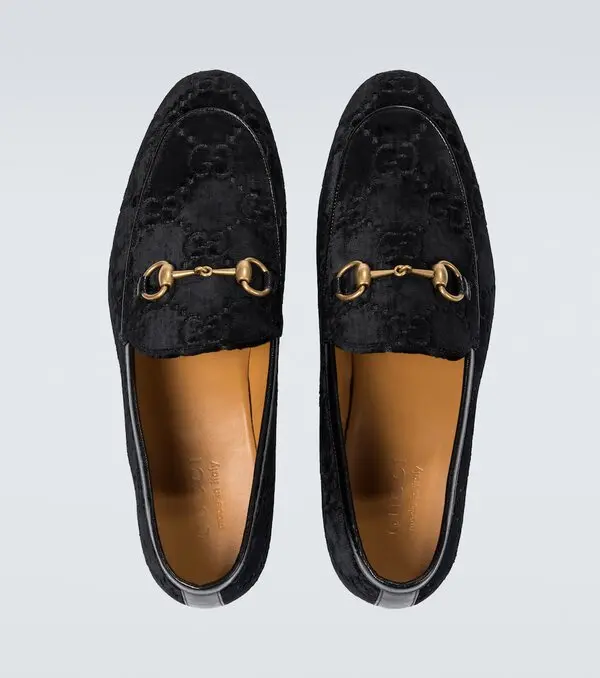 Gucci Jordaan Gg Velvet Loafer