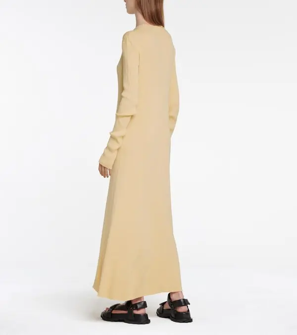JIL SANDER Wool-blend Midi Dress